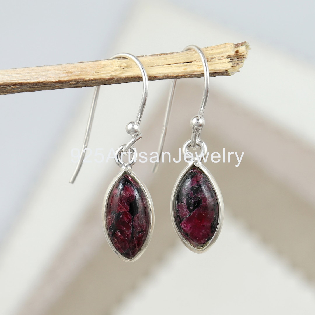 Natürlicher Edulite AAA Qualität Edelstein Ohrring 925-Sterling ...