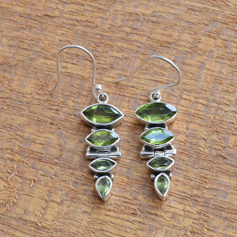 Peridot Earrings - Etsy