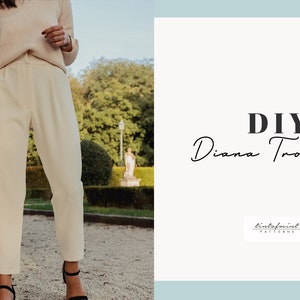 Diana High Waisted Trousers Digital Pattern // UK 4-24, US 0-20 // PDF ...