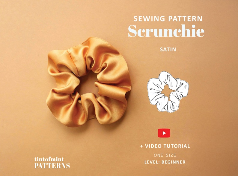 Scrunchie Digital Sewing Pattern PDF // ONE SIZE // - Etsy