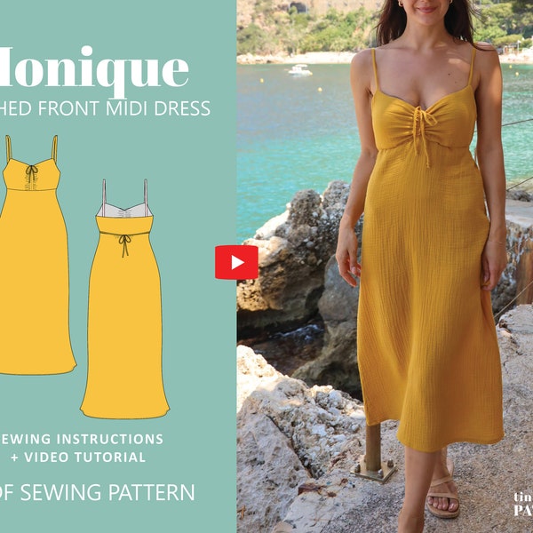 Ruched Dress Pattern - Etsy