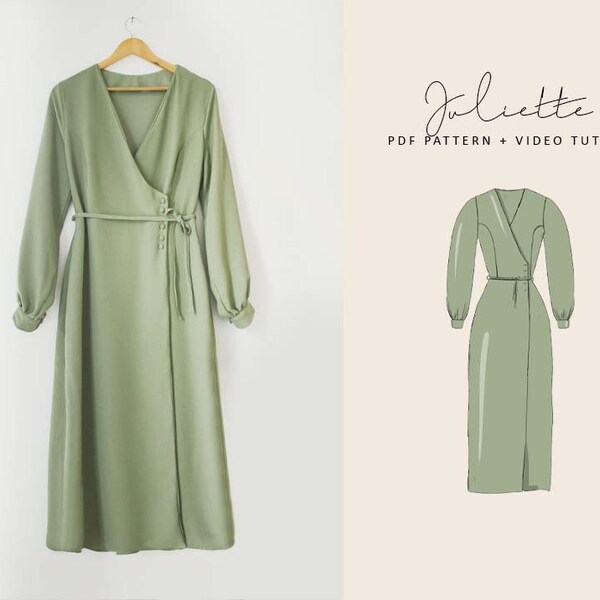 Wrap Dress Pattern - Etsy