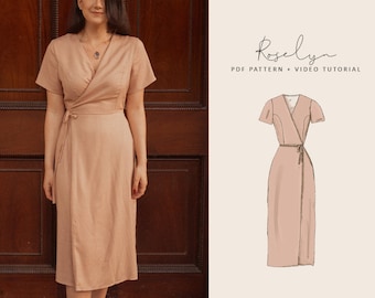 Wrap Dress Pattern | Etsy