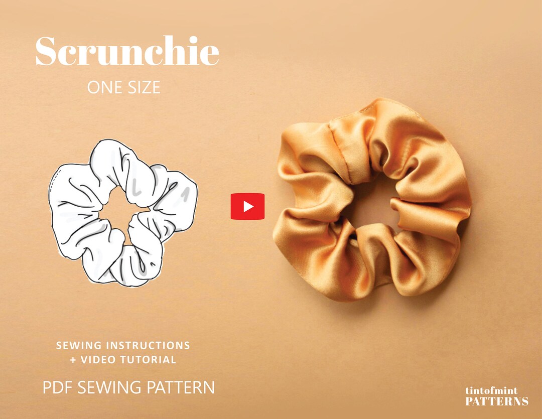 Scrunchie Digital Sewing Pattern PDF // ONE SIZE // - Etsy