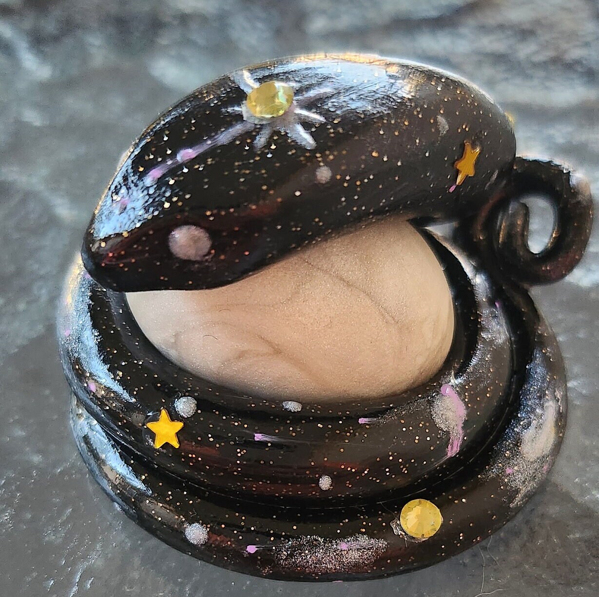 Polymer Clay Space Snake With a Space Egg - Etsy