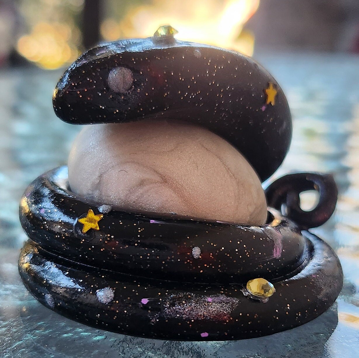 Polymer Clay Space Snake With a Space Egg - Etsy