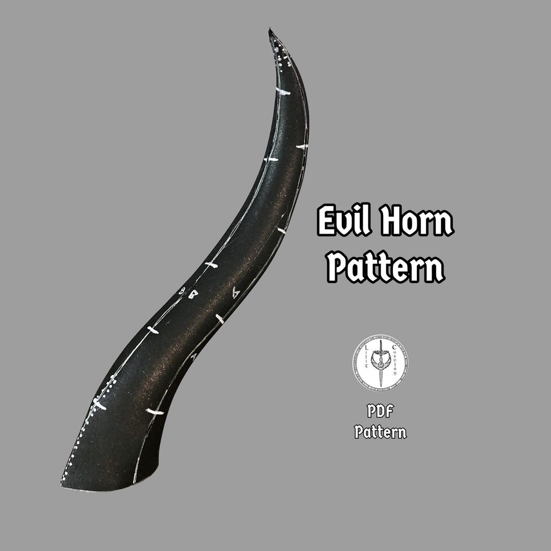 Evil Horn Pattern for EVA Foam - PDF File Ready-to-print - Etsy