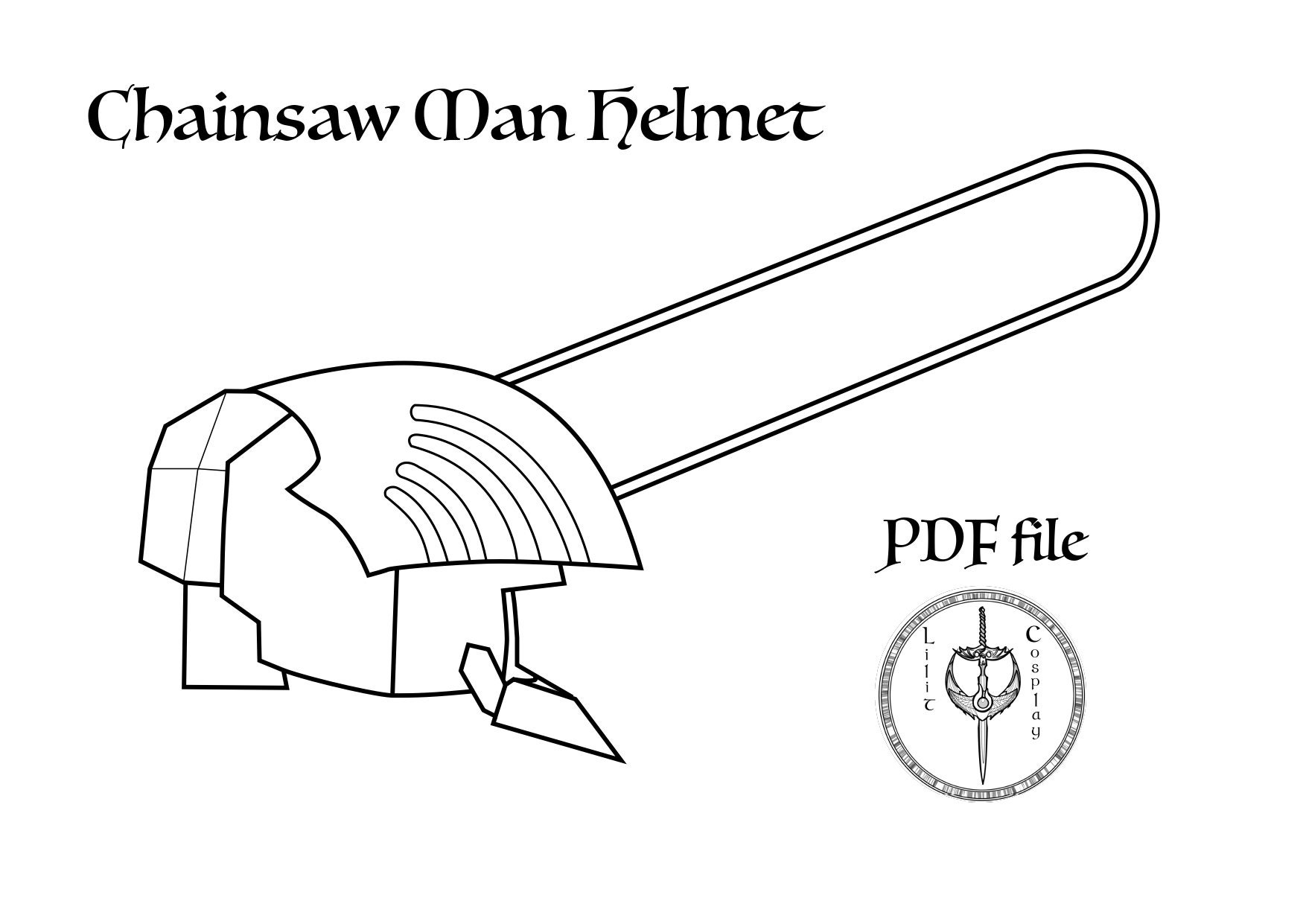 Chainsaw Man Helmet Pattern PDF File Etsy