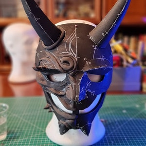 Oni Mask Pattern PDF Customizable EVA Foam Craft Template & Mini ...