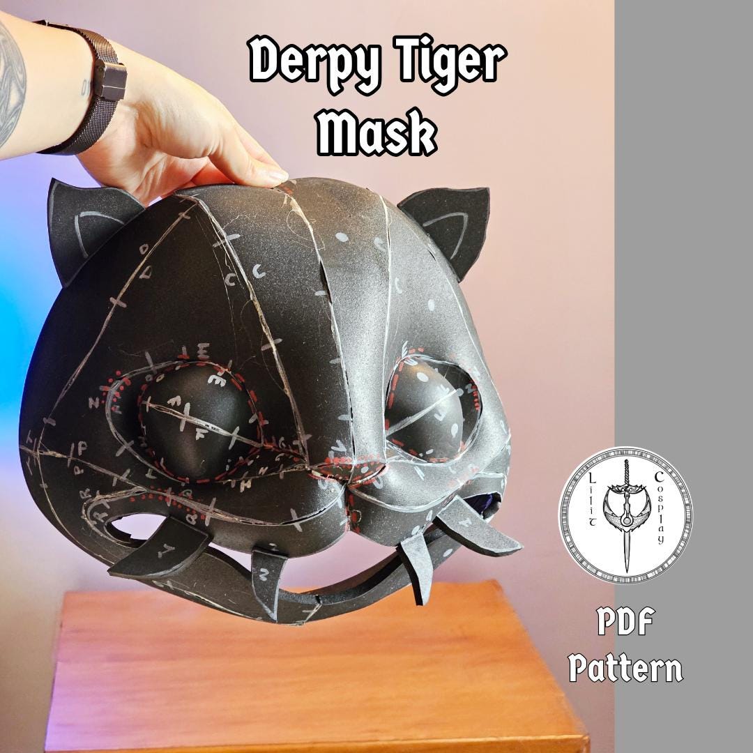 Tiger Mask Pattern PDF for EVA Foam – K-pop Cosplay & Fantasy Costume ...