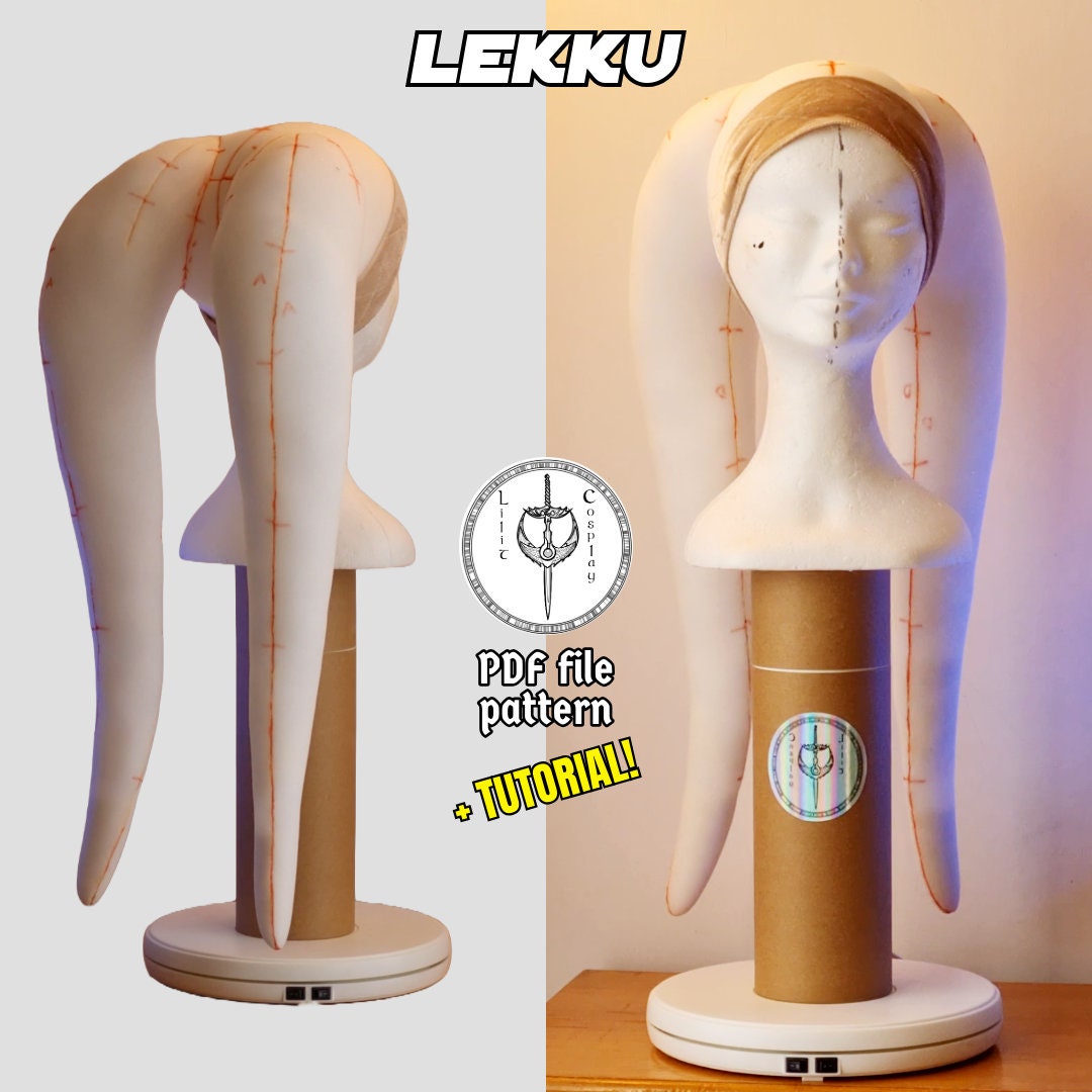 Lekku Pattern PDF for Twi'lek Cosplay Printable Template With DIY Video ...