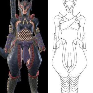 EVA Foam Armor Pattern - Narga Female Cosplay PDF, With Video Tutorial ...