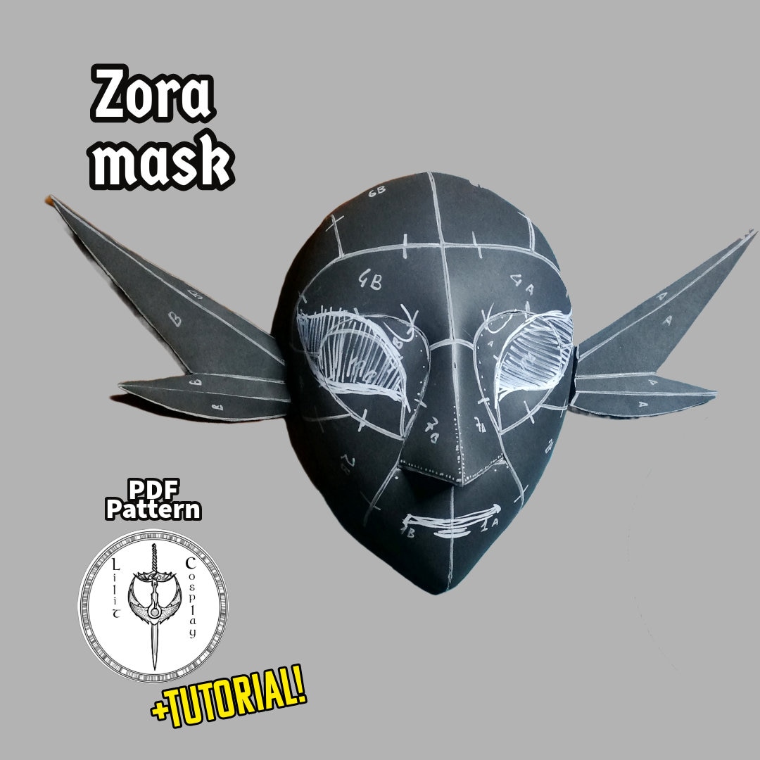 EVA Foam Mask Pattern - Zora Mask Inspired PDF Template, DIY Cosplay ...