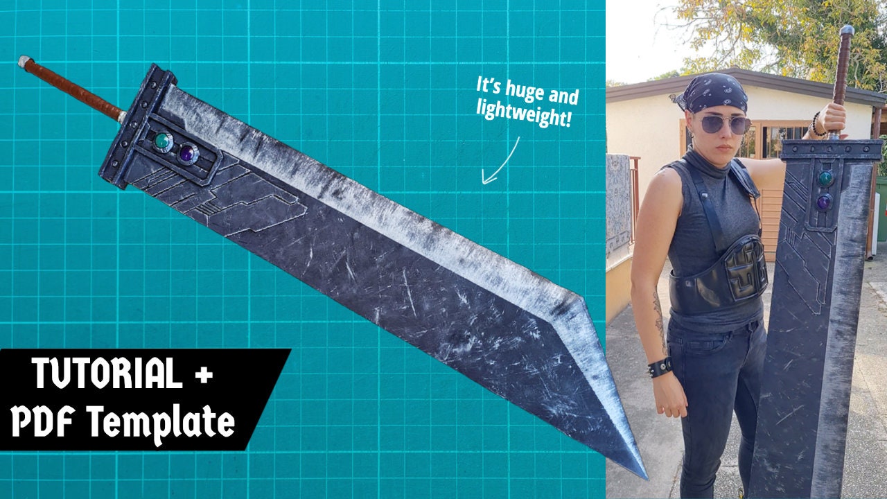EVA Foam Sword Template Pattern PDF, With Video Tutorial - DIY ...