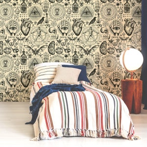 Gothic Witchcraft Illustrations Mystic Grimoire Wallpaper Mural ...