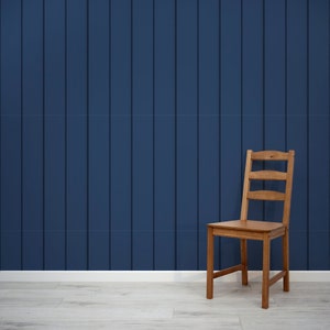 Navy Vertical Wood Panel Slats Effect Timber Elegance Navy Wallpaper ...