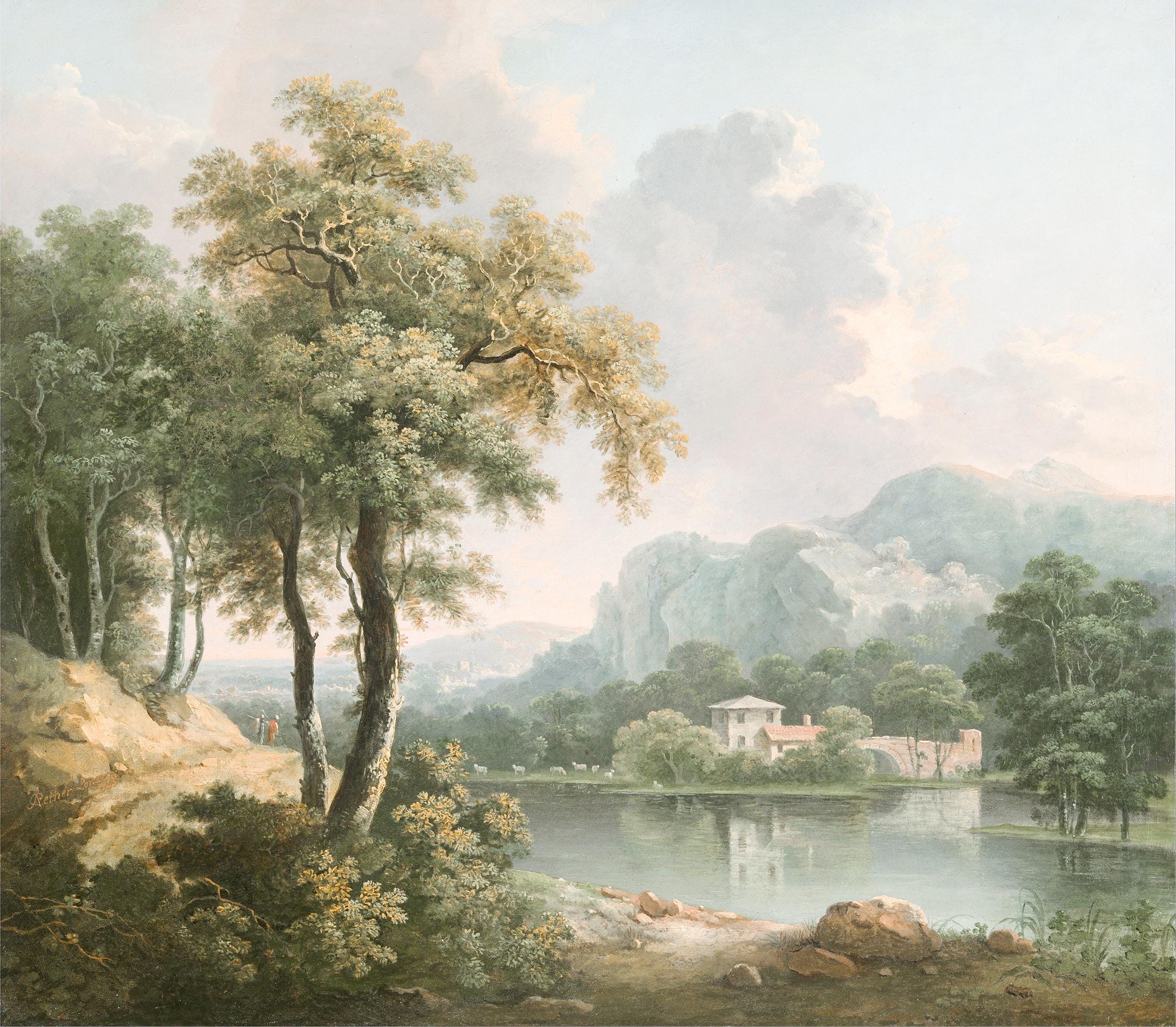 Wooded Hilly Landscape by Riverside Dale Wallpaper Mural - Removable ...