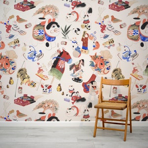 Japanese Playful Characters & Animals Chihiro Wallpaper Mural ...