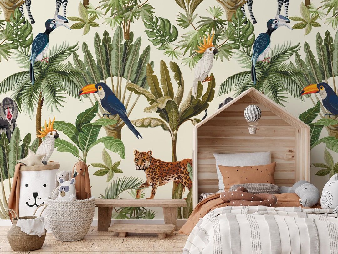 Animals Jungle Dreaker Wallpaper Mural - Removable Self-adhesive ...