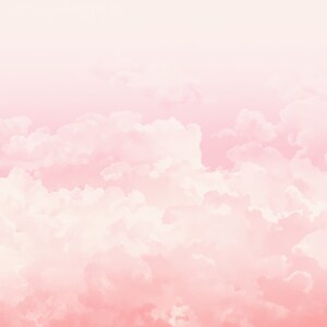 Dreamy Pink Clouds Pink Dreamy Skies Wallpaper Mural - Removable Self ...