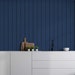 Navy Vertical Wood Panel Slats Effect Timber Elegance Navy Wallpaper ...