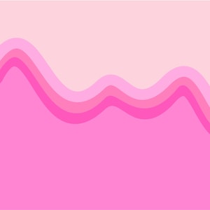 Pink Wave on Pink Wiggle Barbie Wallpaper Mural - Removable Self ...