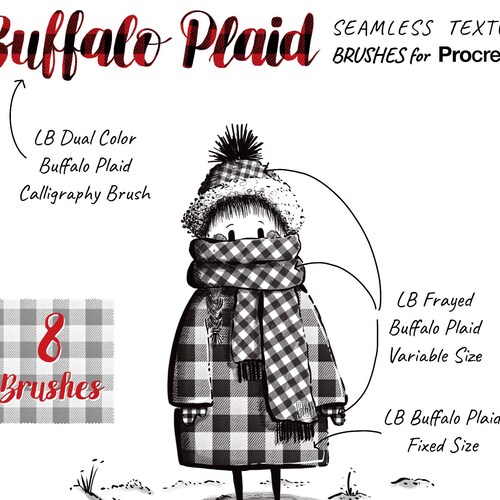 Buffalo Plaid Procreate Brush - Etsy