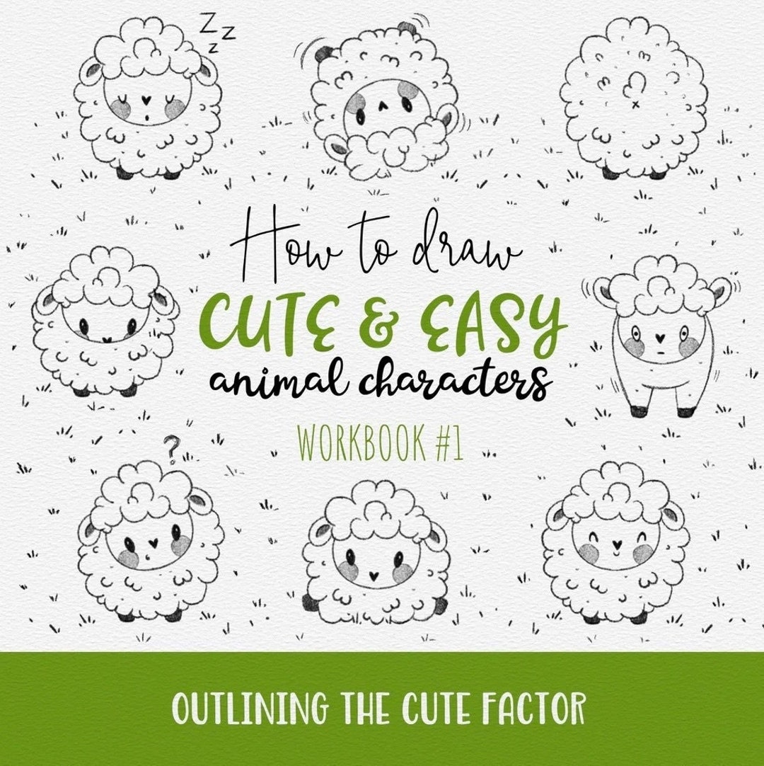 How to Draw Cute and Easy Animal Characters Series. Workbook 1 ...