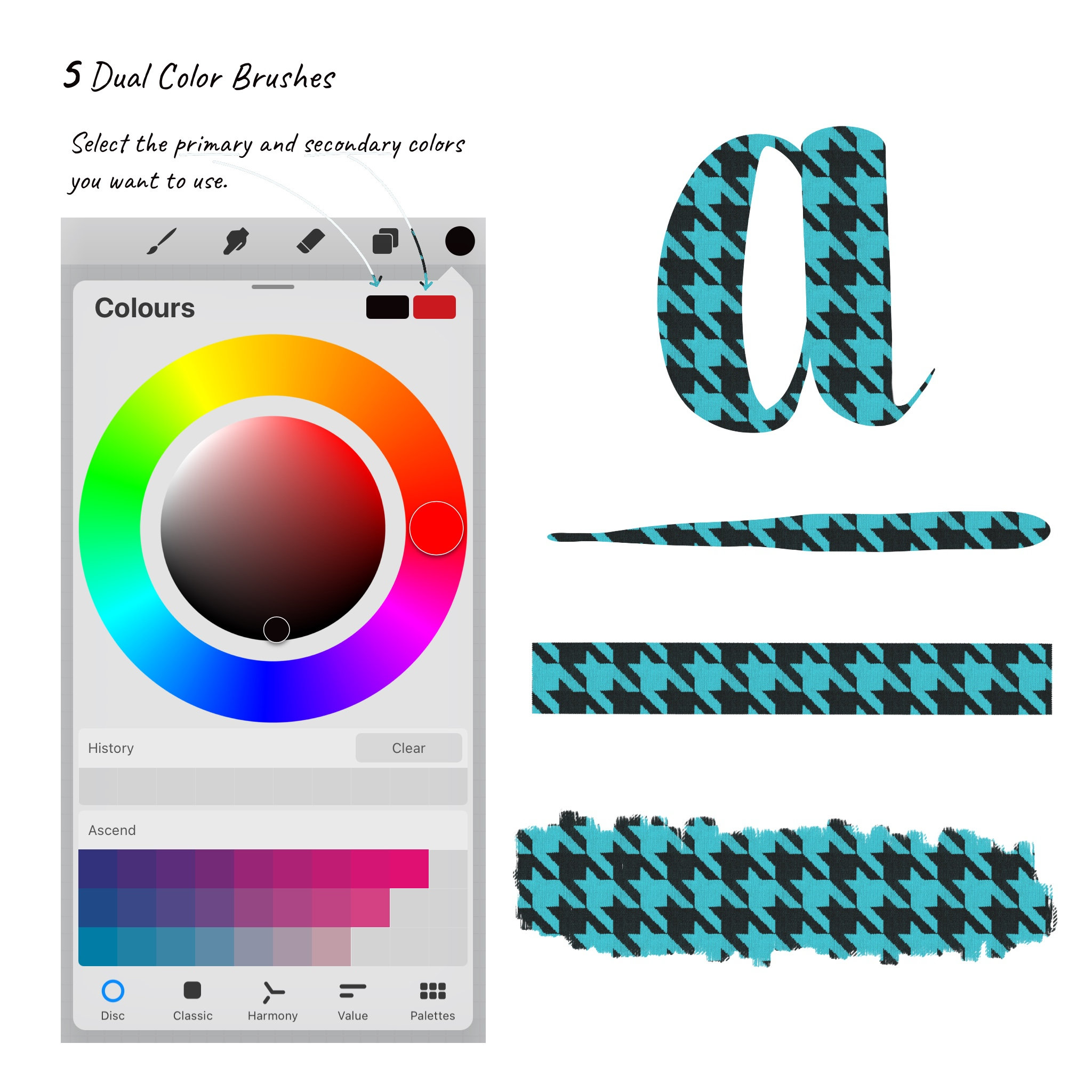 Houndstooth Seamless Texture Brushes for Procreate (Instant Download) - Etsy
