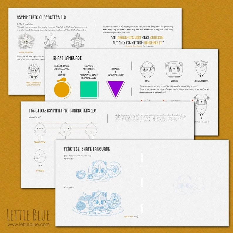 How to Draw Cute and Easy Animal Characters Series. Workbook 2 - Etsy ...