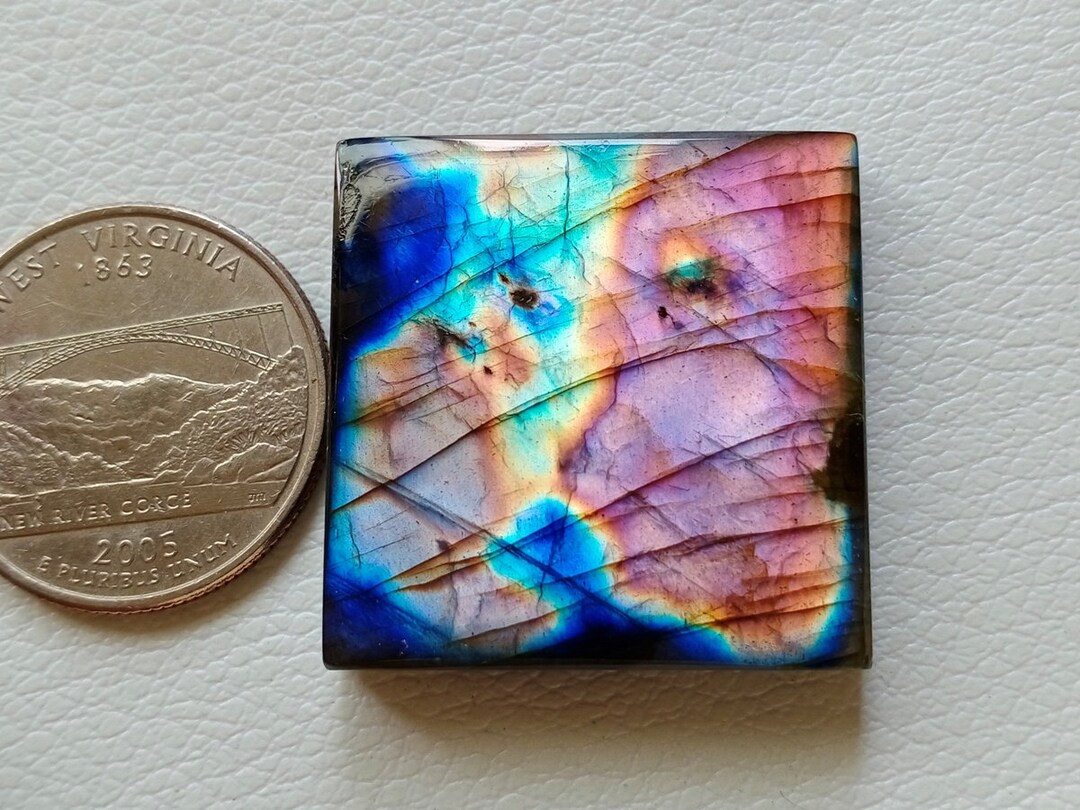 Gorgeous Unique Rainbow Labradorite Cabochon Pendant - Etsy