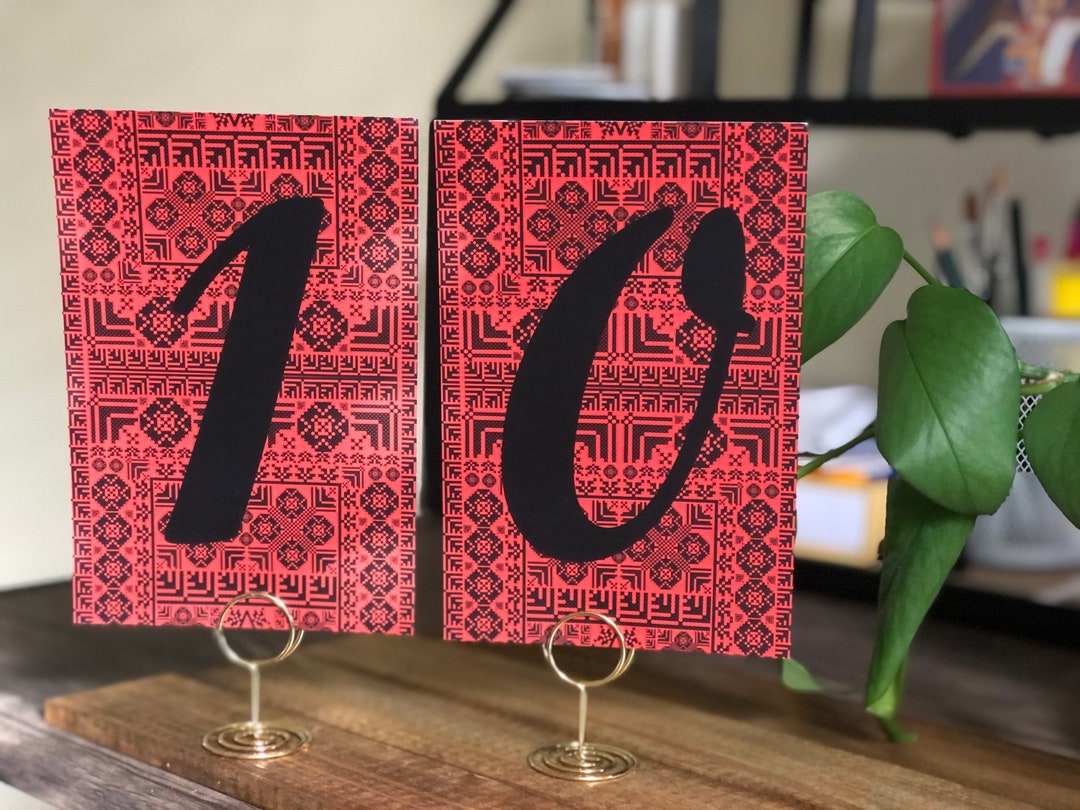 10-piece Table Numbers for Palestinian Wedding, Palestinian Engagement ...