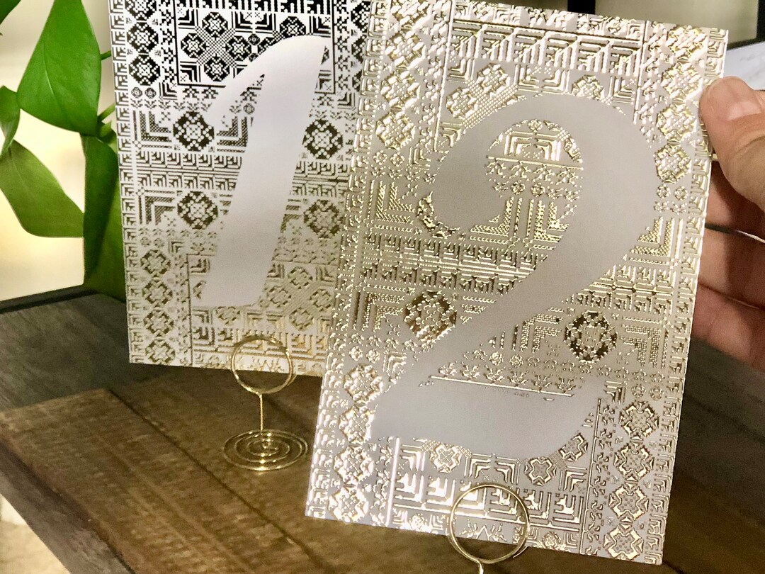 10-piece Table Numbers for Palestinian Wedding, Palestinian Engagement ...
