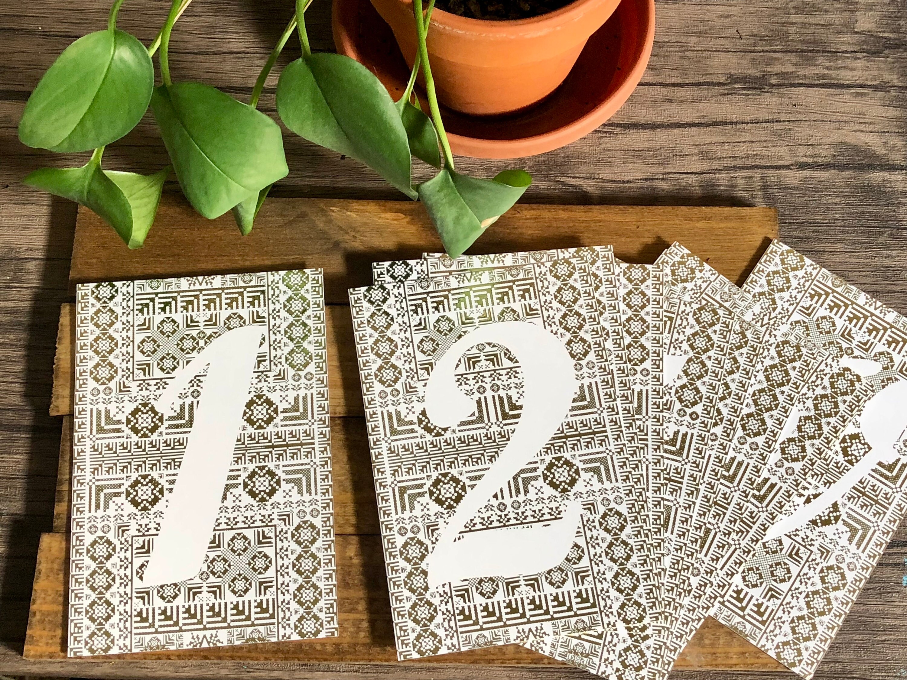 10-piece Table Numbers for Palestinian Wedding, Palestinian Engagement ...