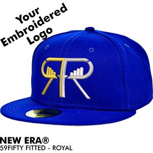Custom Royal Blue NEW ERA® 59FIFTY Fitted Caps Hats/ Personalized ...