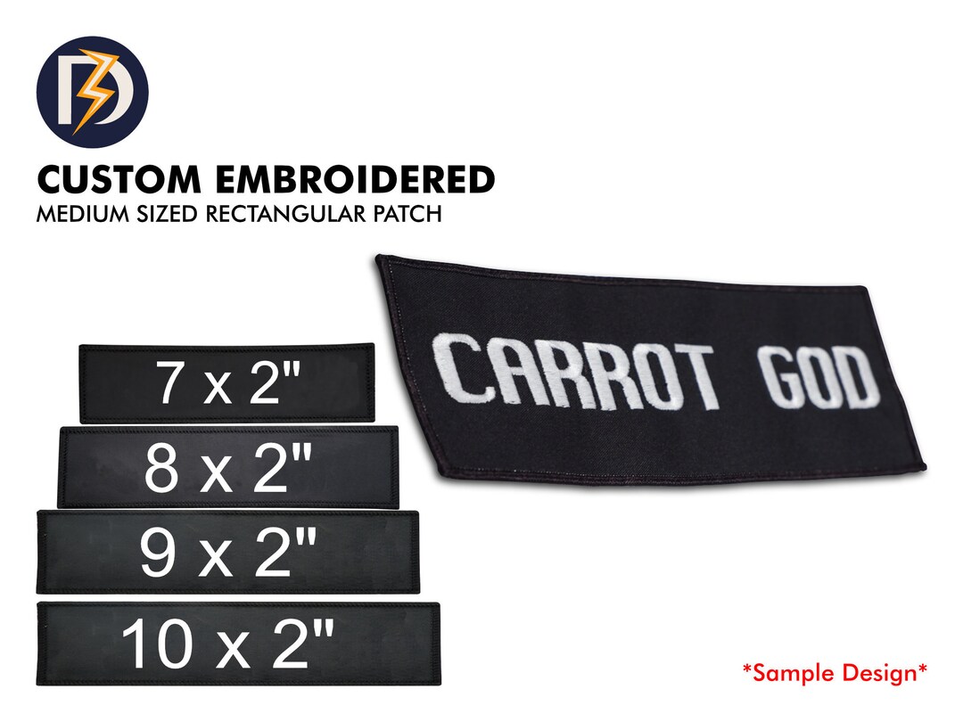 Medium Sized Custom Embroidered Name Tag Badge or Quote Patch With ...
