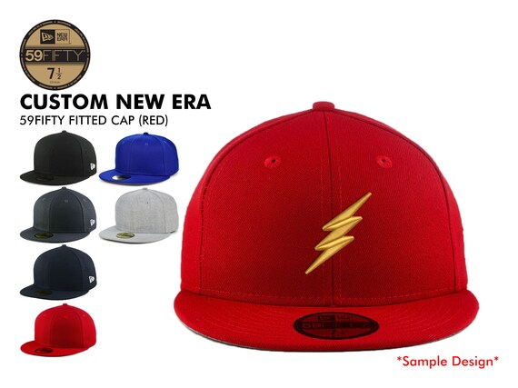 Custom Red NEW ERA® 59FIFTY Fitted Cap/ Personalized - Etsy UK