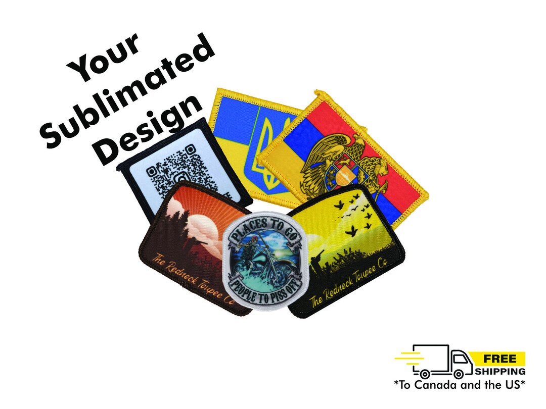 Custom Dye-sublimated Patches: Vibrant & Durable Merrowed or - Etsy