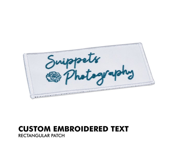 Medium Sized Custom Embroidered Name Tag Badge or Quote Patch With ...