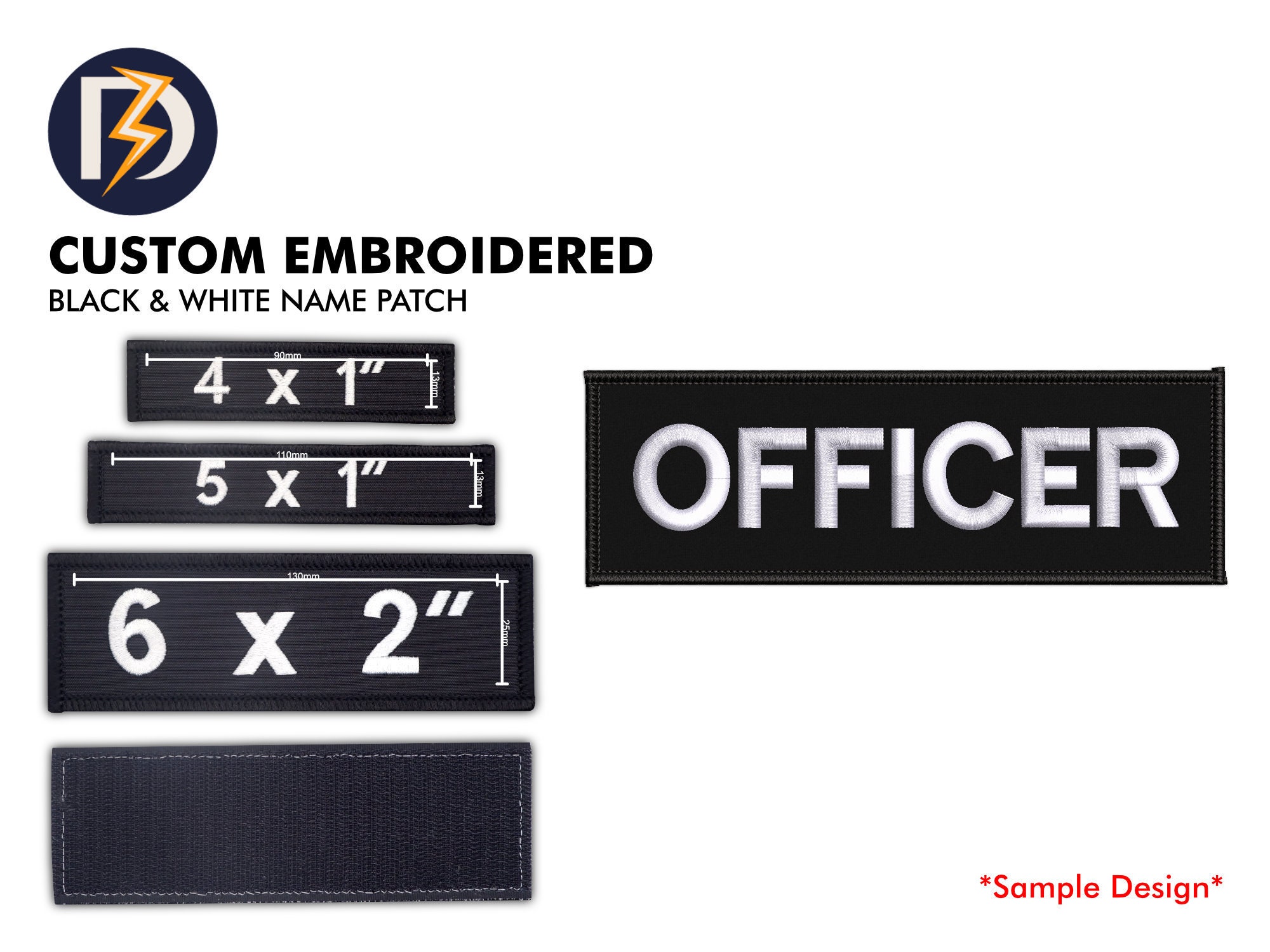 Velcro Backed Embroidered Name Tags - Etsy