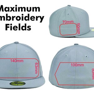 Custom WHITE NEW ERA® 59FIFTY Fitted Cap/personalized Embroidery/your ...