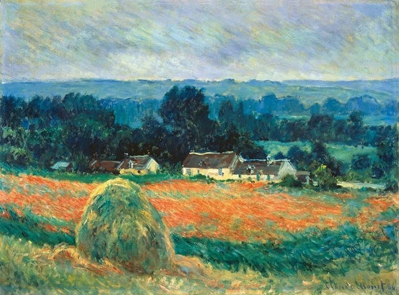 Van Gogh Haystacks Haystacks Under A Rainy Sky By Vincent Van Gogh