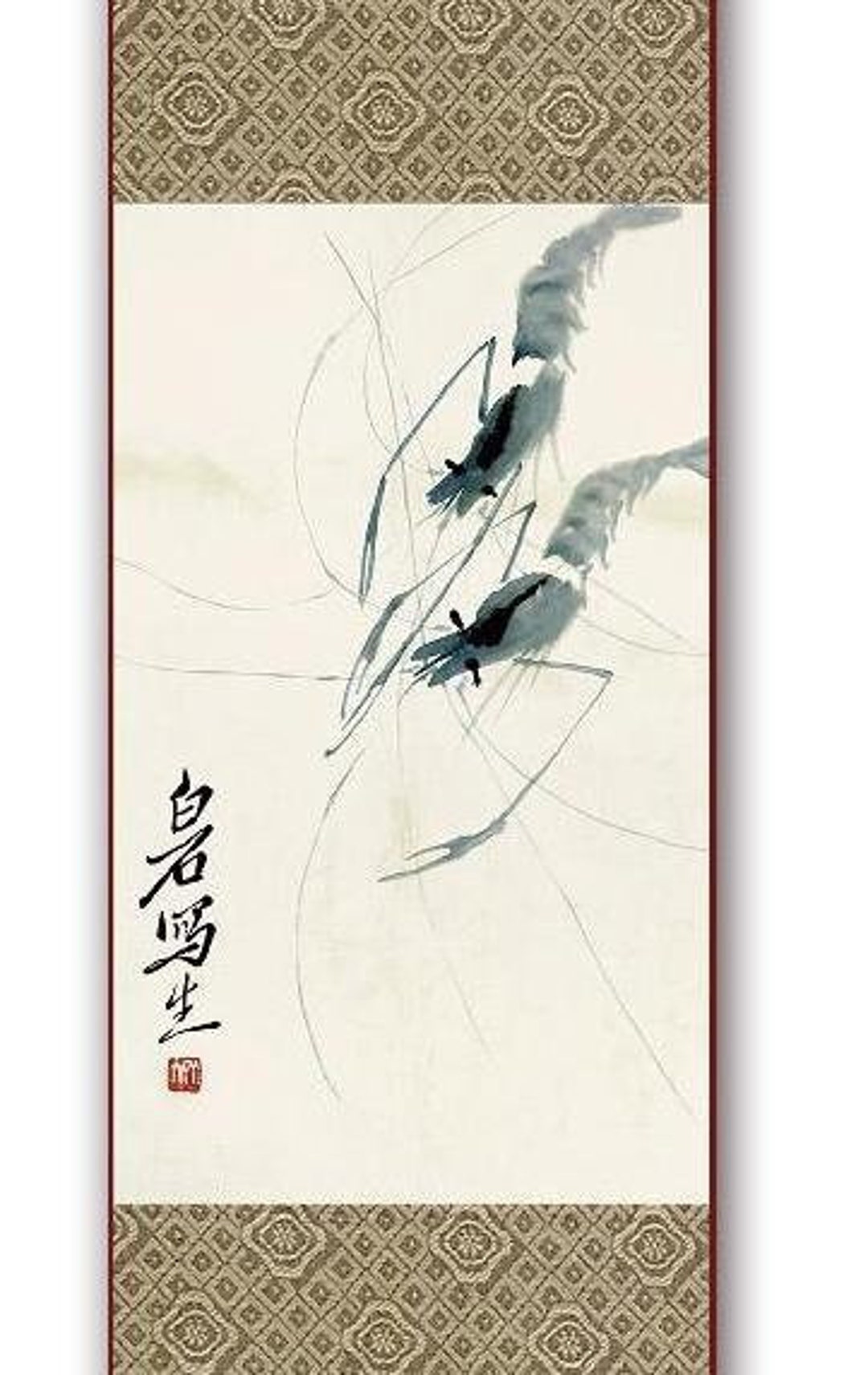 Four Sets of Qi Baishi's Fish and Shrimps - Etsy