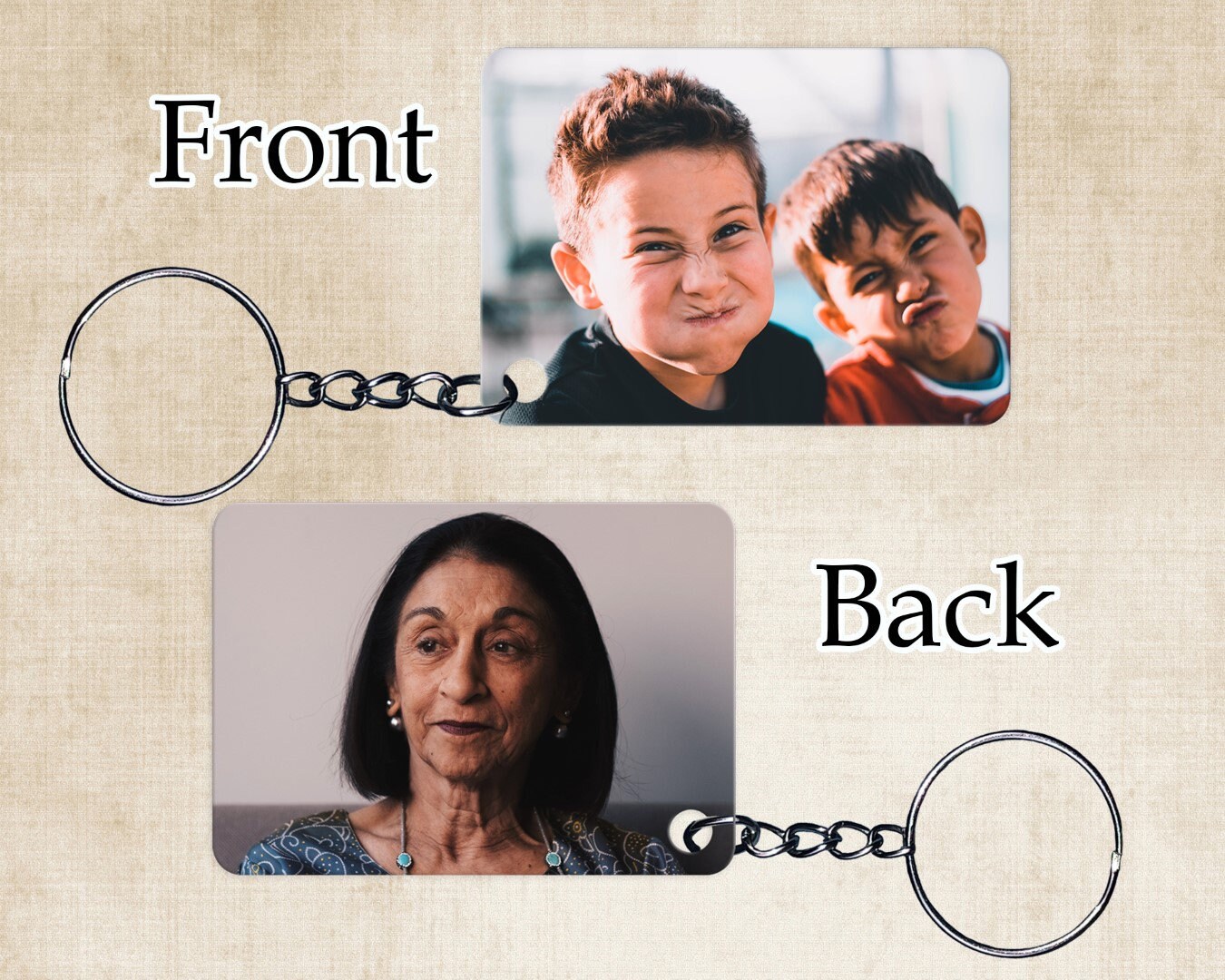 PERSONALISED Custom Photo Rectangle Key Ring Gift Keepsake - Etsy UK