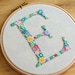 Floral Alphabet Embroidery Pattern: Initial Video Tutorial (PDF Pattern ...
