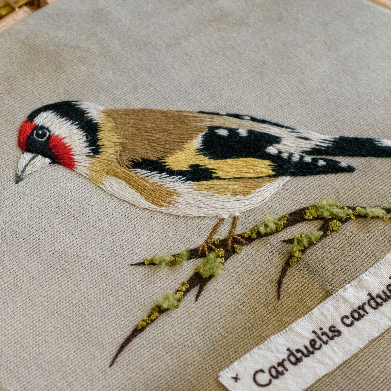 Goldfinch Hand Embroidery Pattern Tutorial, Bird Needlepainting Hoop ...