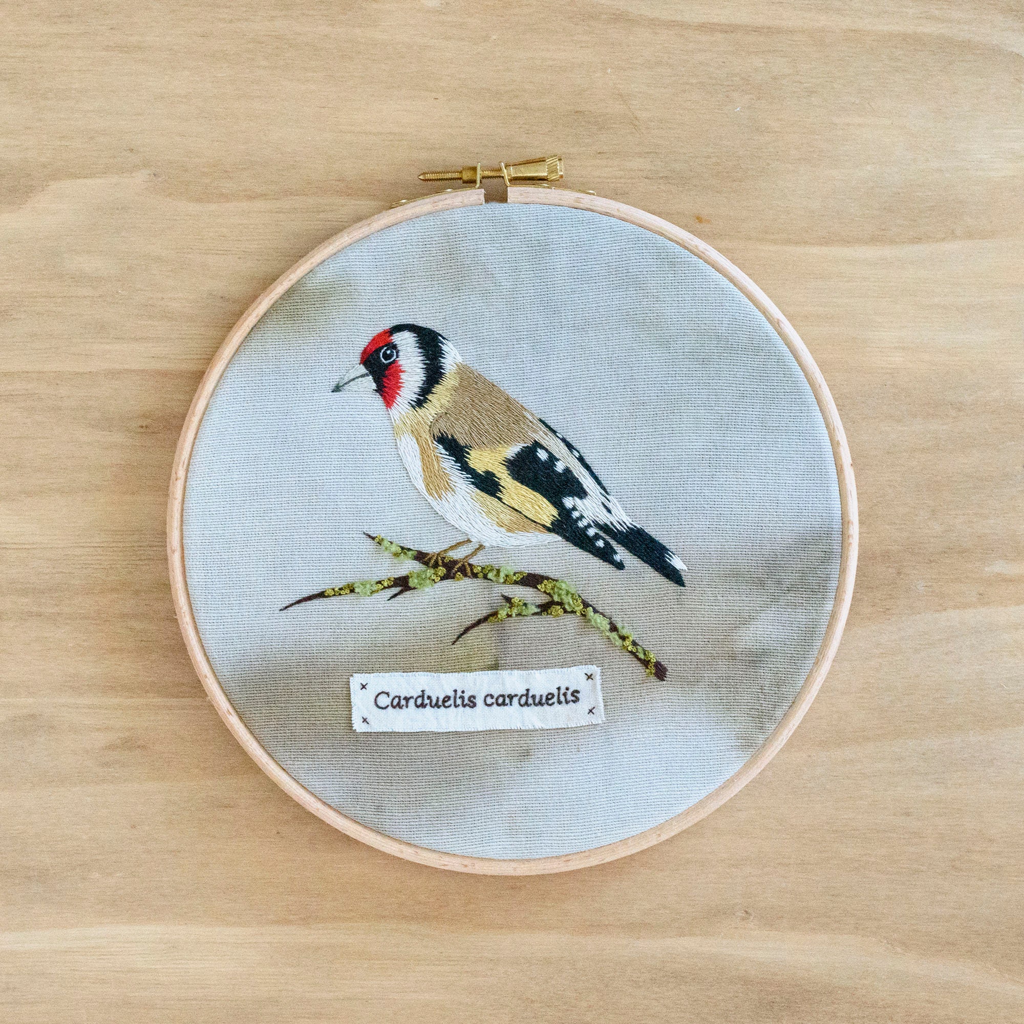 Goldfinch Hand Embroidery Pattern Tutorial, Bird Needlepainting Hoop ...
