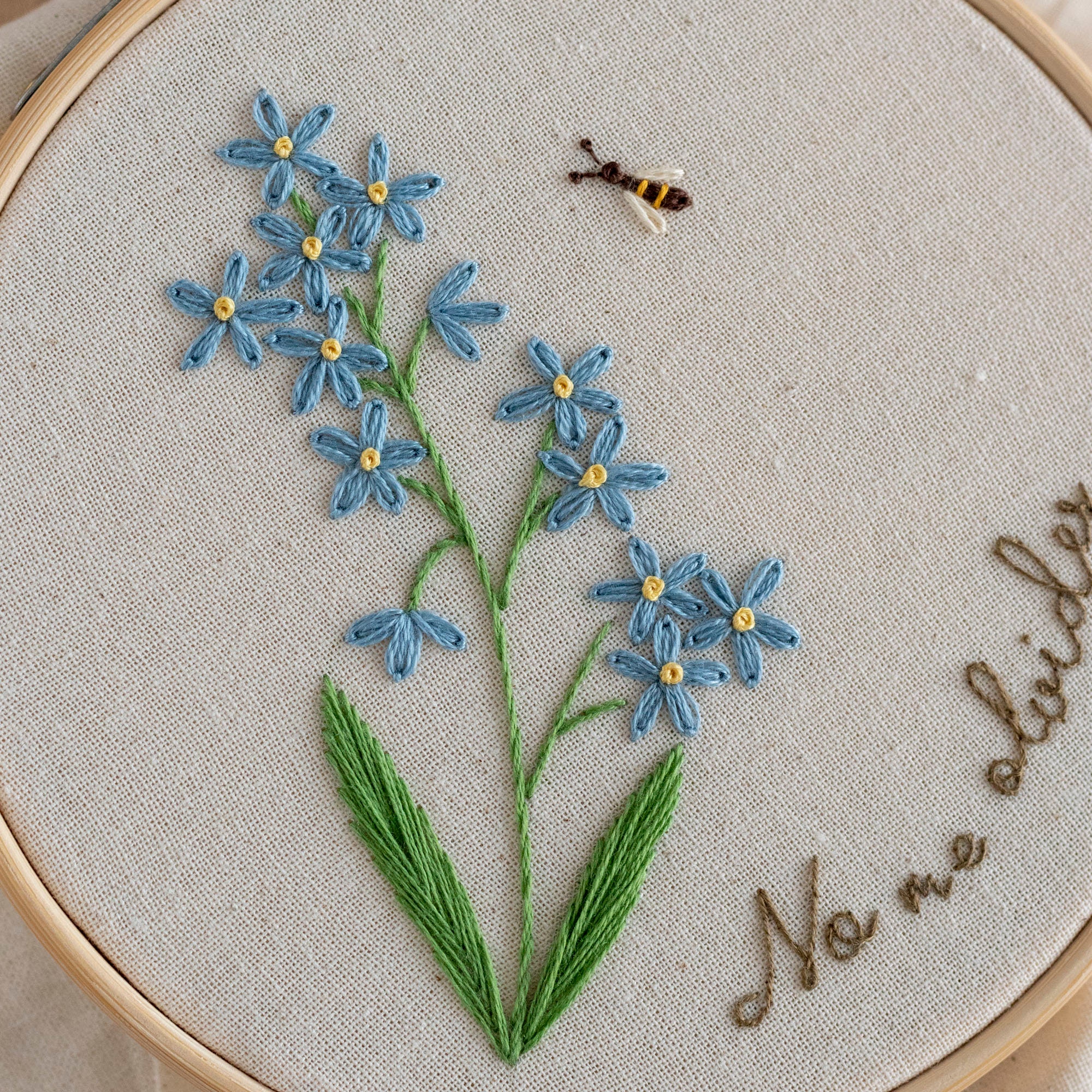 Forget Me Not Hand Embroidery Pattern Wildflower PDF | Etsy