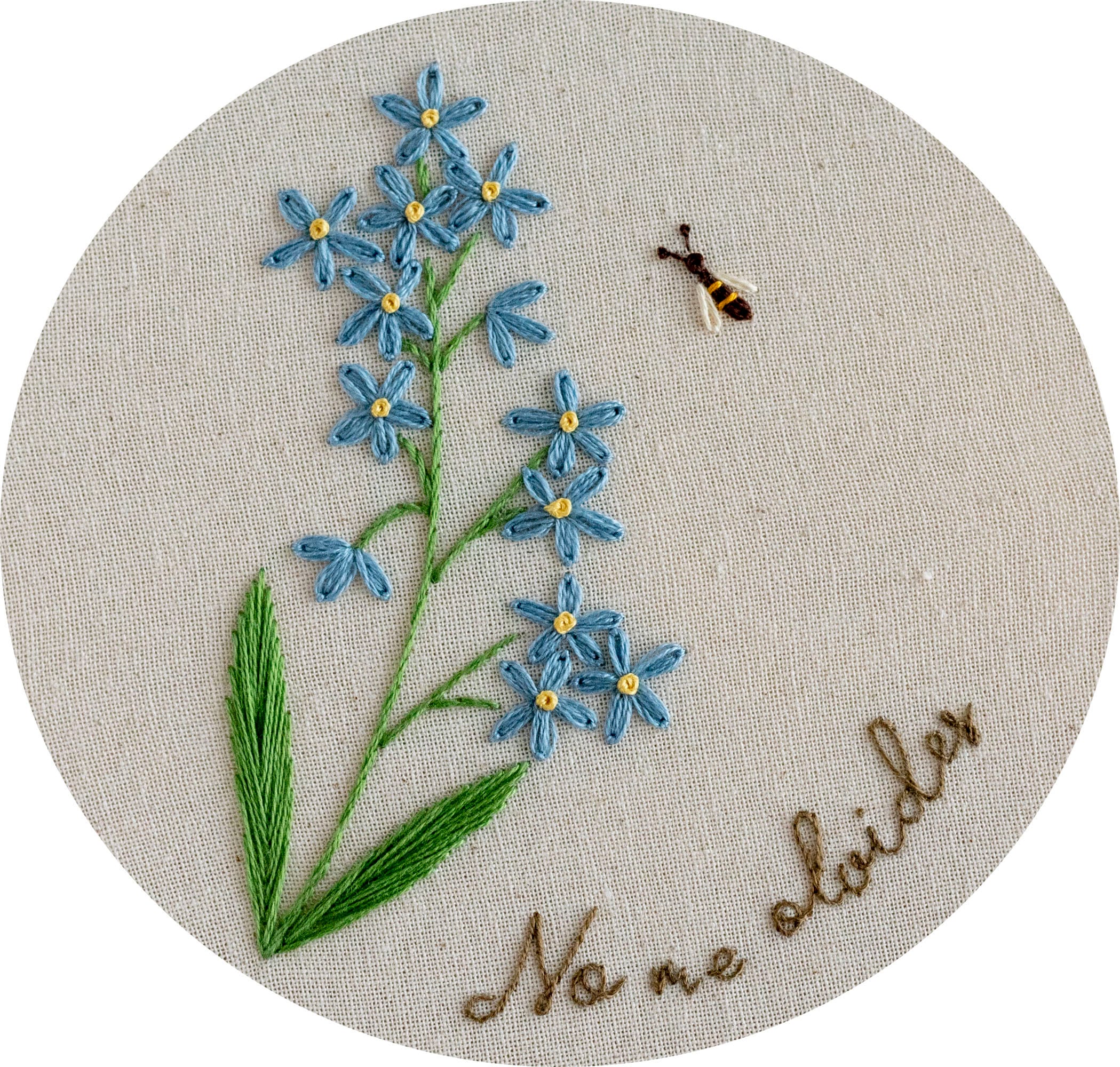 Forget Me Not Hand Embroidery Pattern Wildflower PDF | Etsy