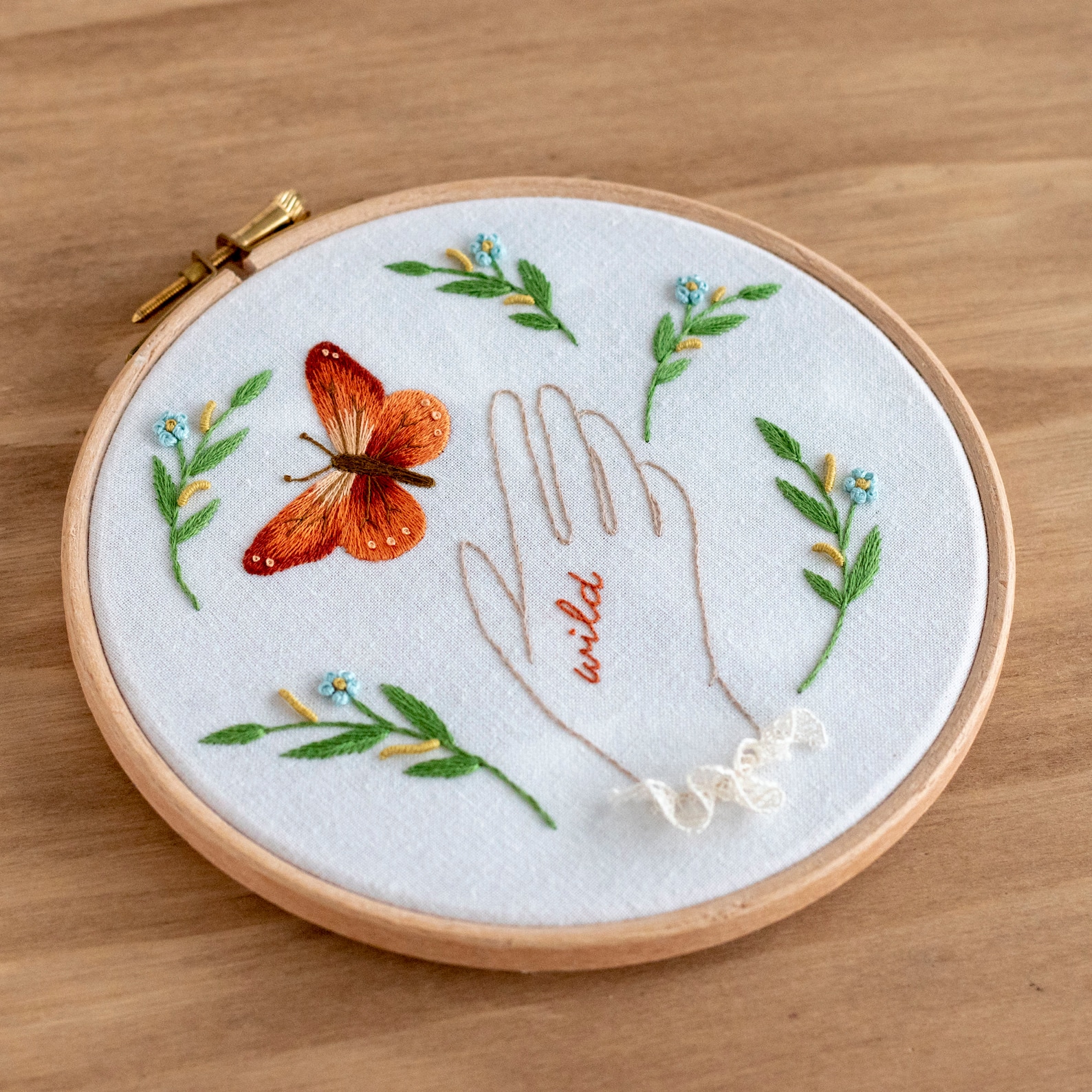 Butterfly Hand Embroidery PDF Pattern Thread Painting | Etsy